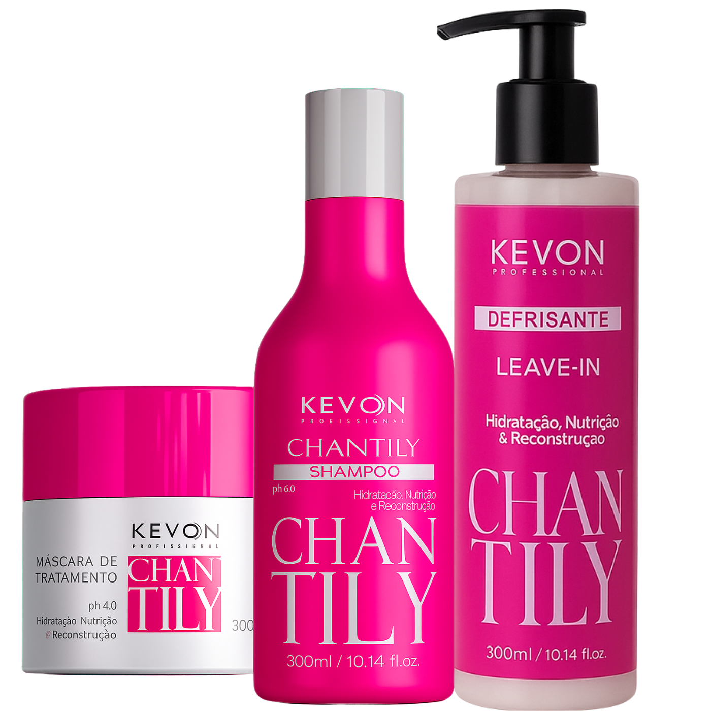 kit Kevon 3 Peças Chantily - shampoo + mascara + leave-in - 300g ...